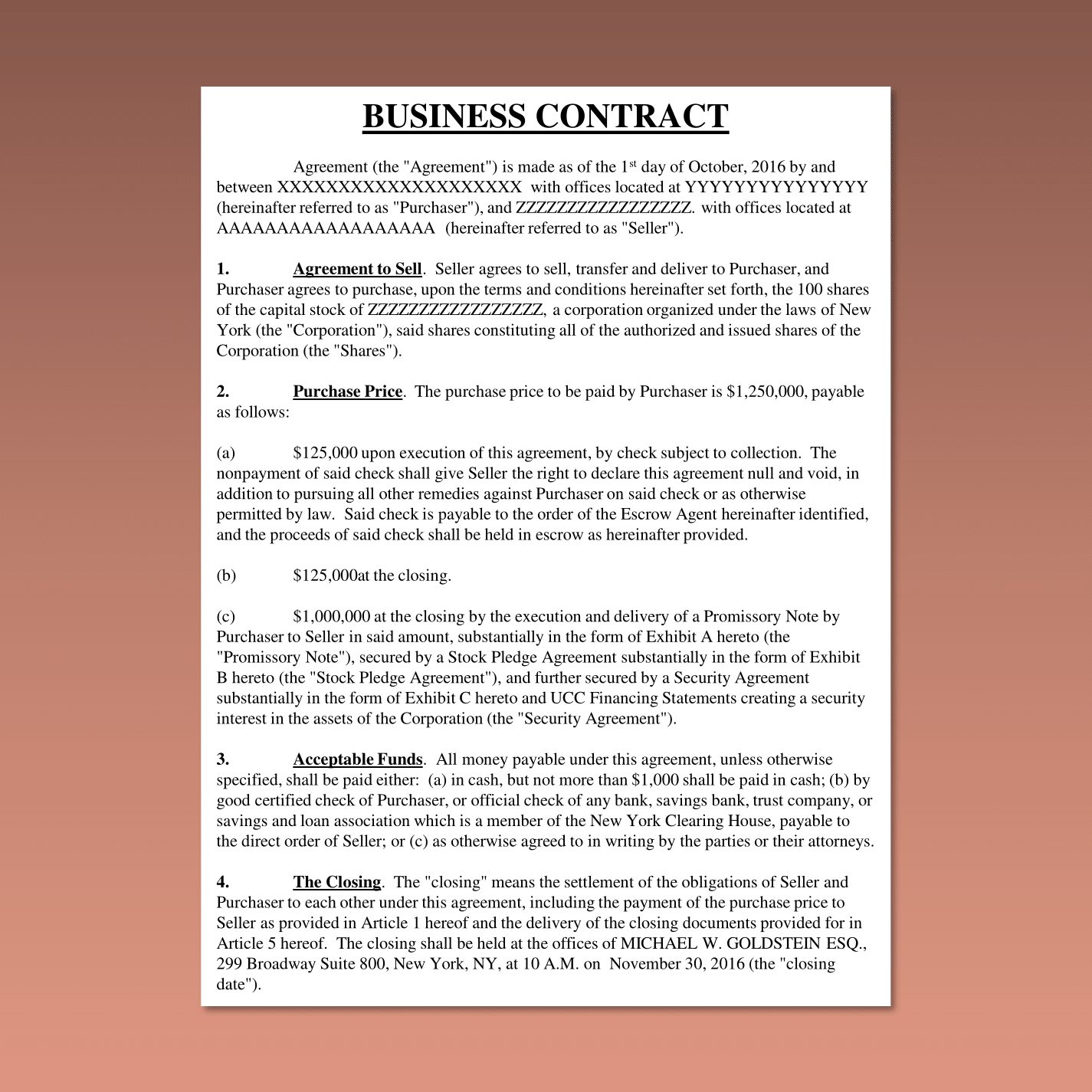 Business Lawyer and Commercial transactions in NY