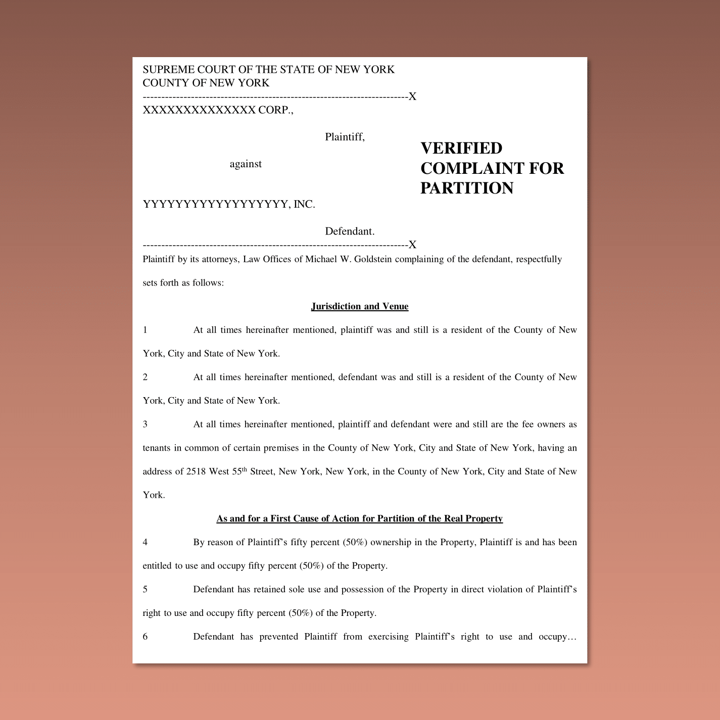 NY Real Estate Partition Attorney | Resolve Co-Ownership Disputes